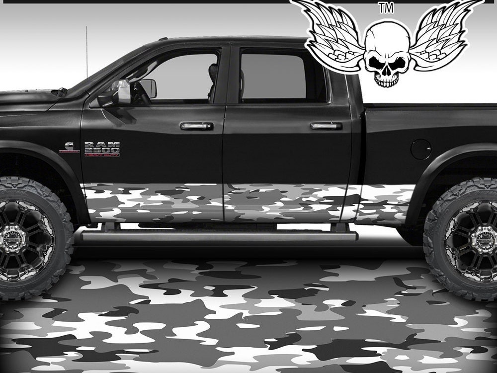 Rocker Panel Wrap Snow Urban Camo Truck Side Graphic Decal - Etsy