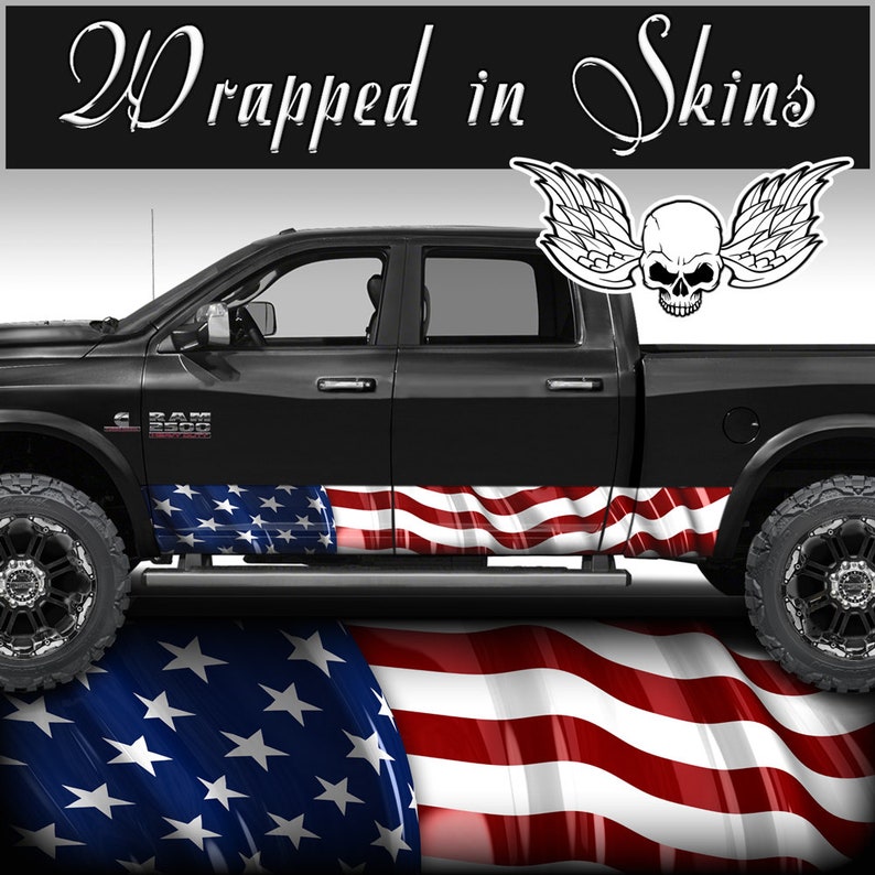 Rocker Wrap Vinyl Graphic Truck Side Decals American Flag Wrap - Etsy