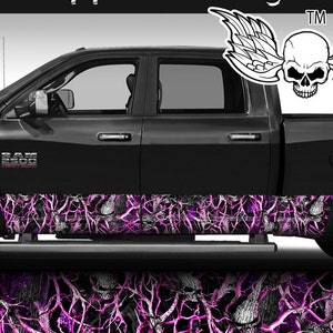Rocker Panel Decals Rocker Panel Wrap Pink Camo Skull Camo Pink ...