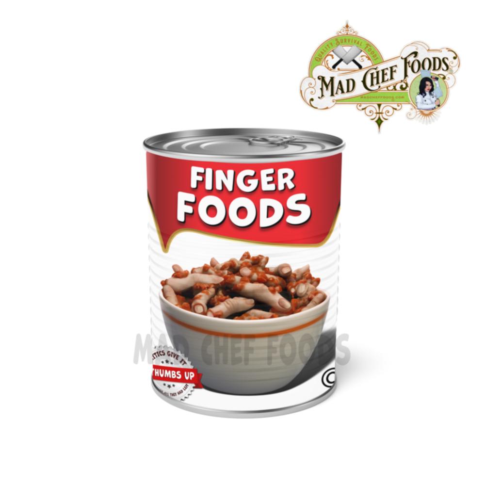 FUNNY Finger Foods - Creepy Food Can Labels - Adhesive Vinyl Wrap ...