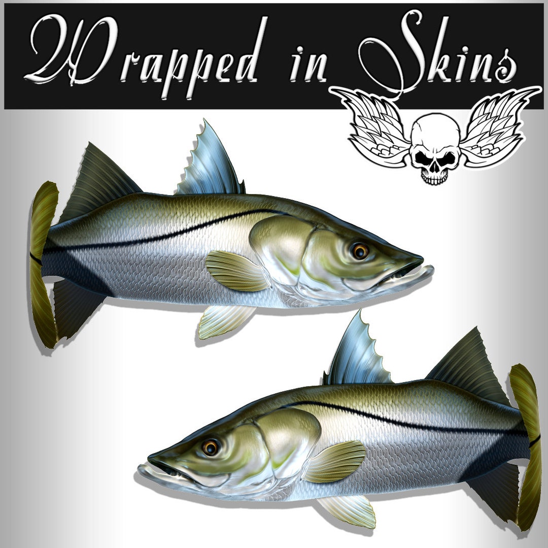 Snook Fish Decals Fishing Stickers Tackle Box RV Truck Camper Trailer ...