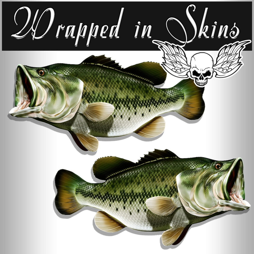 Largemouth Bass Decals Fishing Stickers Tackle Box RV Truck Camper ...