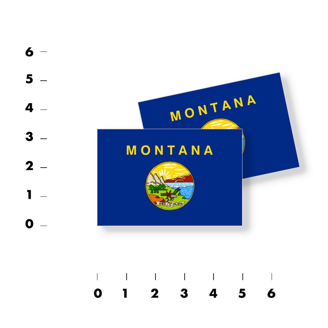 Montana State Flag Vinyl Decal Stickers - Assorted Sizes - Etsy