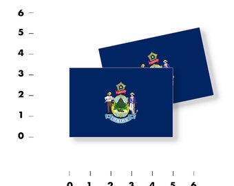 Maine State Flag Decal - Etsy