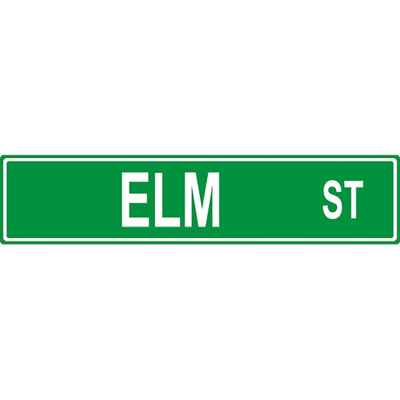Elm Street Sign Metal Street Sign Replica 4x18 | Etsy