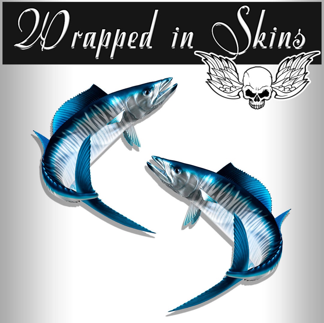 Wahoo Decals Fishing Stickers Tackle Box RV Truck Camper Trailer AFP ...