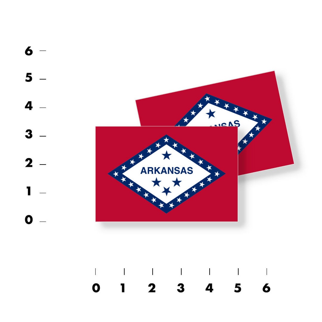 Arkansas State Flag Vinyl Decal Stickers - Assorted Sizes - Etsy