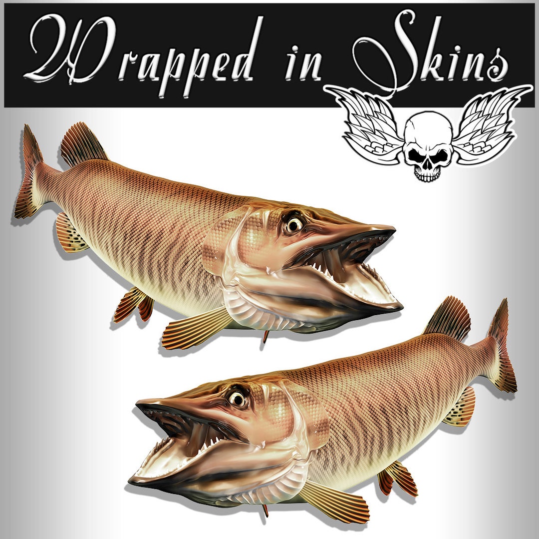 Musky Decals Fishing Stickers Tackle Box RV Truck Camper Trailer AFP ...