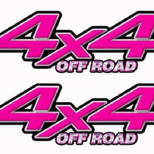 4x4 off Road Decals Pink Truck Decals Pink Truck Accessories Pink Vinyl ...