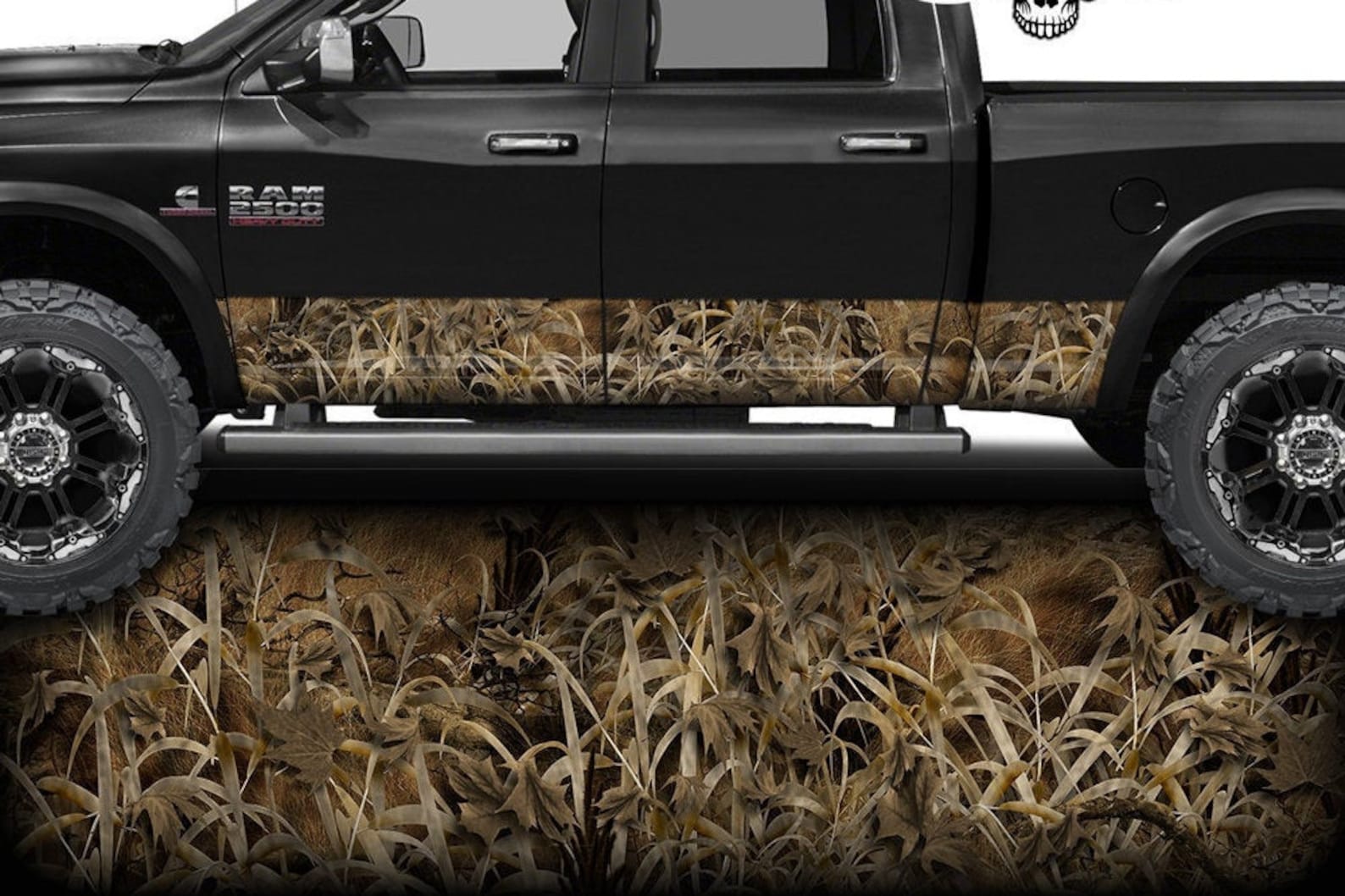 Truck Accessories MATTE Rocker Panel Graphic Decal Wrap Camo Tallgrass ...