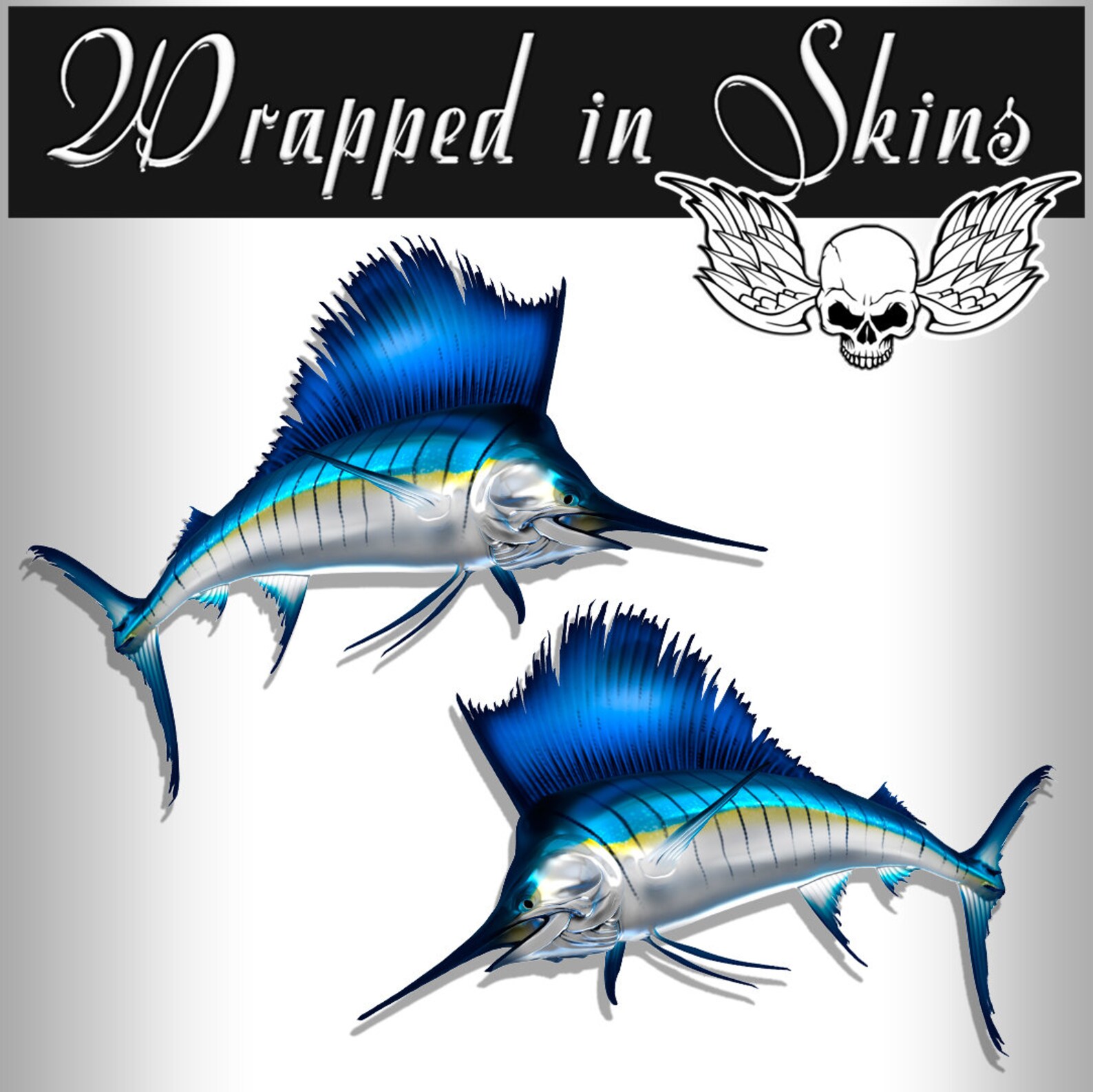 24" Sailfish RV Decals - Boat Graphics - Set of 2 Mirrored Vinyl ...