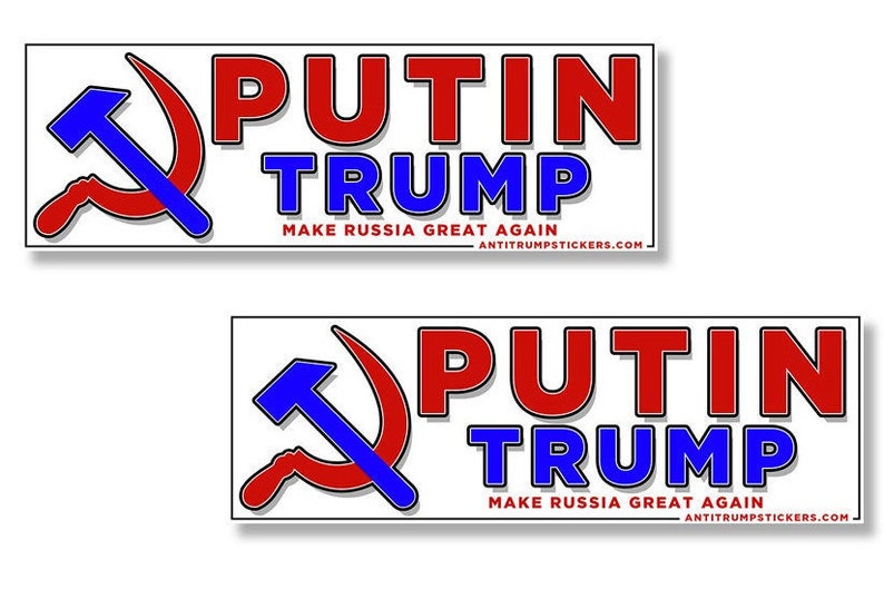 Anti Trump Bumper Stickers Make RUSSIA Great Again Russian | Etsy