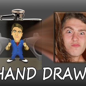 Sailor Jerry Style Tattoo Flash Flask, Traditional Tattoo Art Whiskey ...