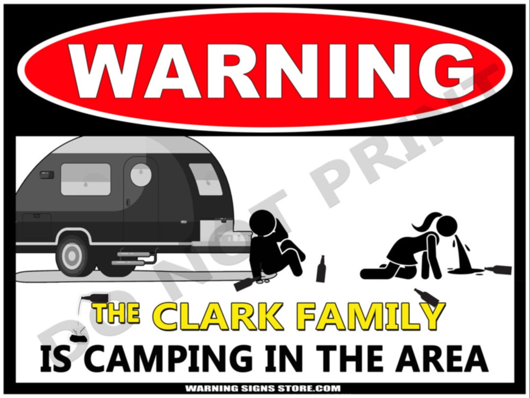 Personalized Campsite Custom Sign - the Clark Family Campsite Choose ...
