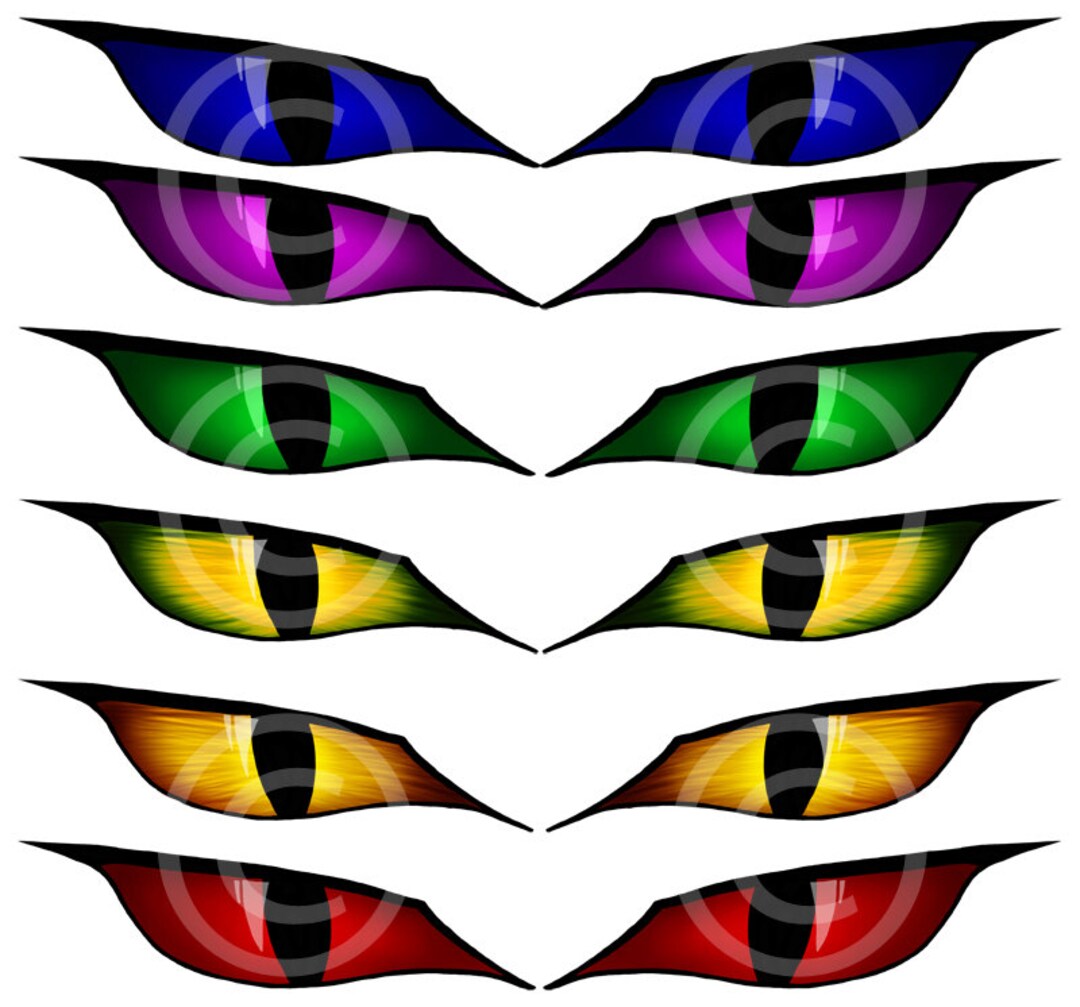 Monster Eye Stickers Dragon Eyes Lizard Eyes Demon Eyes Evil Eyes Vinyl ...
