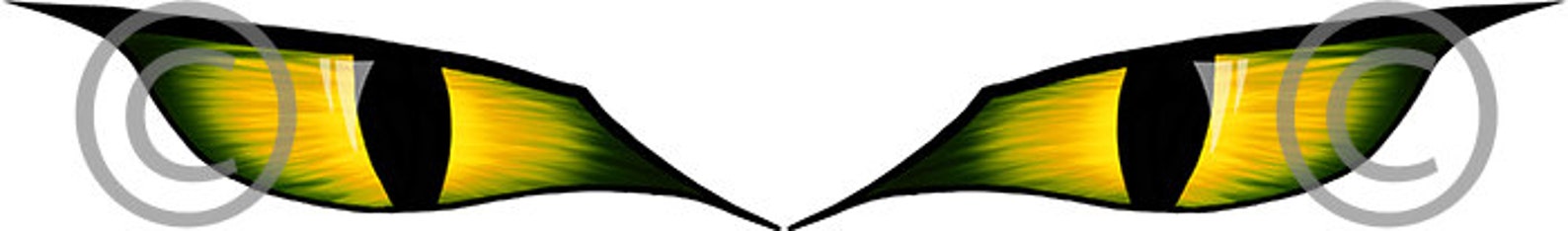 Monster Eye Stickers Dragon Eyes Lizard Eyes Demon Eyes Evil Eyes Vinyl ...