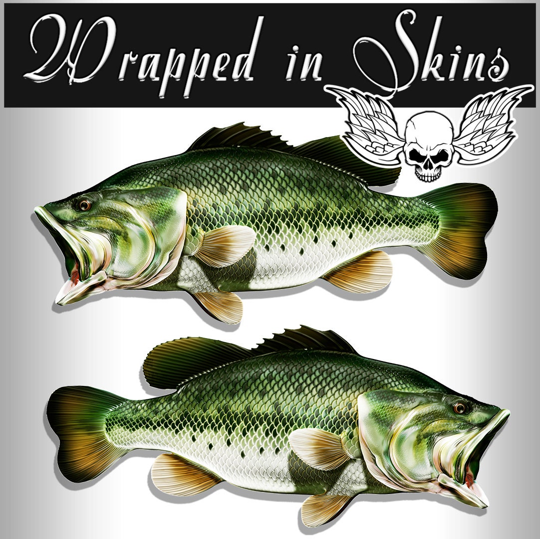 Largemouth Bass Decals Fishing Stickers Tackle Box RV Truck Camper ...