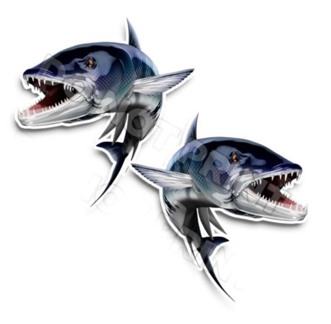 Barracuda Decals Fishing Stickers Tackle Box RV Truck Camper Trailer ...