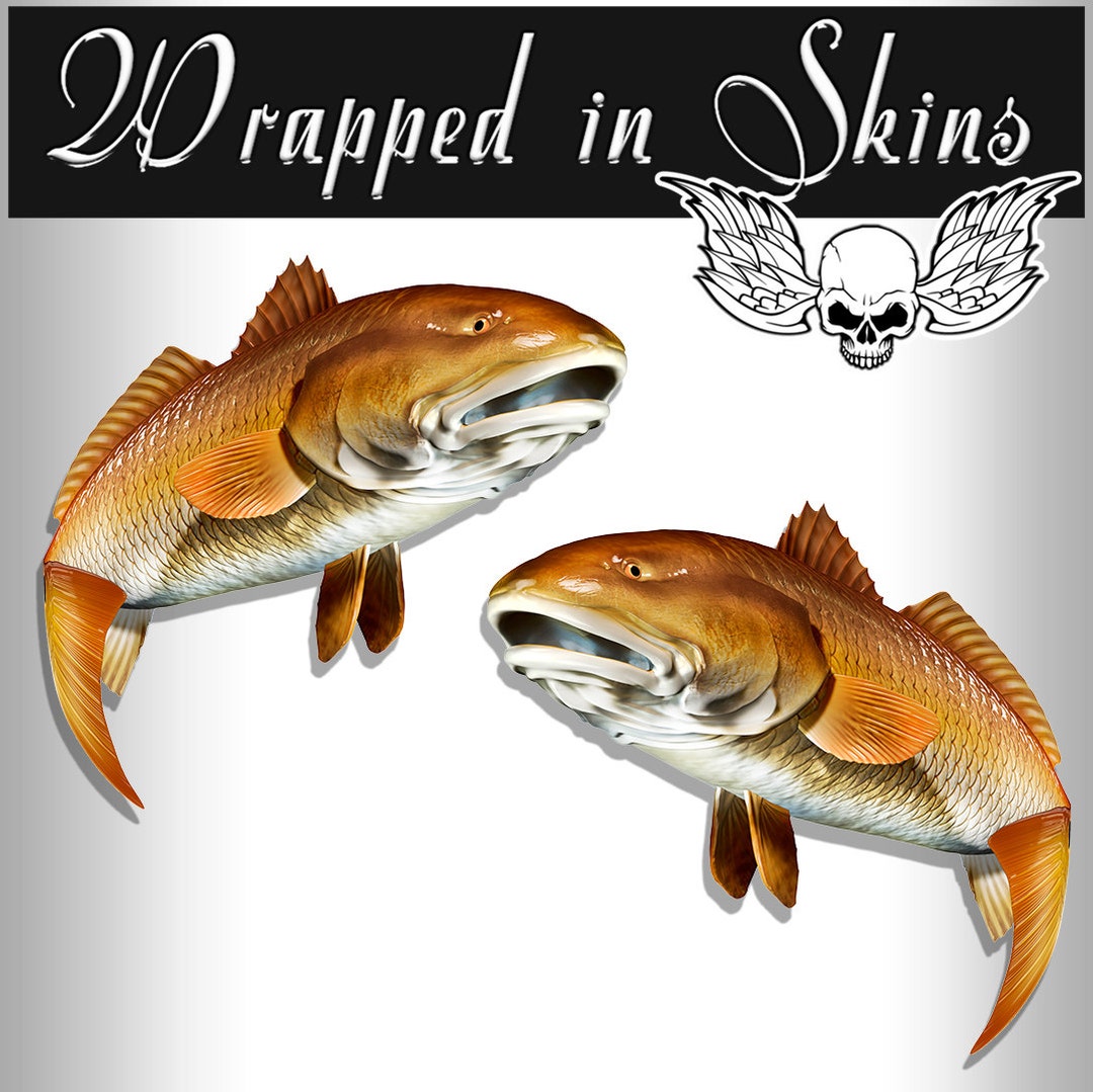 Fish Stickers Redfish Decals Fishing Stickers Tackle Box RV Decals AFP ...