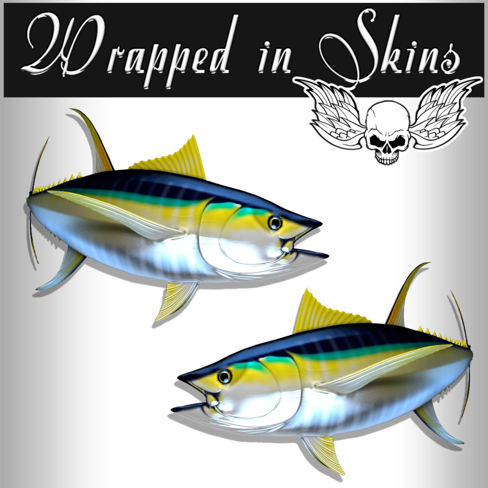 Yellowfin Tuna Decals Fishing Stickers Tackle Box RV Truck - Etsy