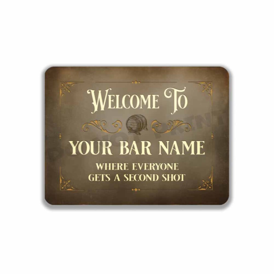 Personalized Weathered Bar Sign Customized Metal Signs - Metal Tavern ...
