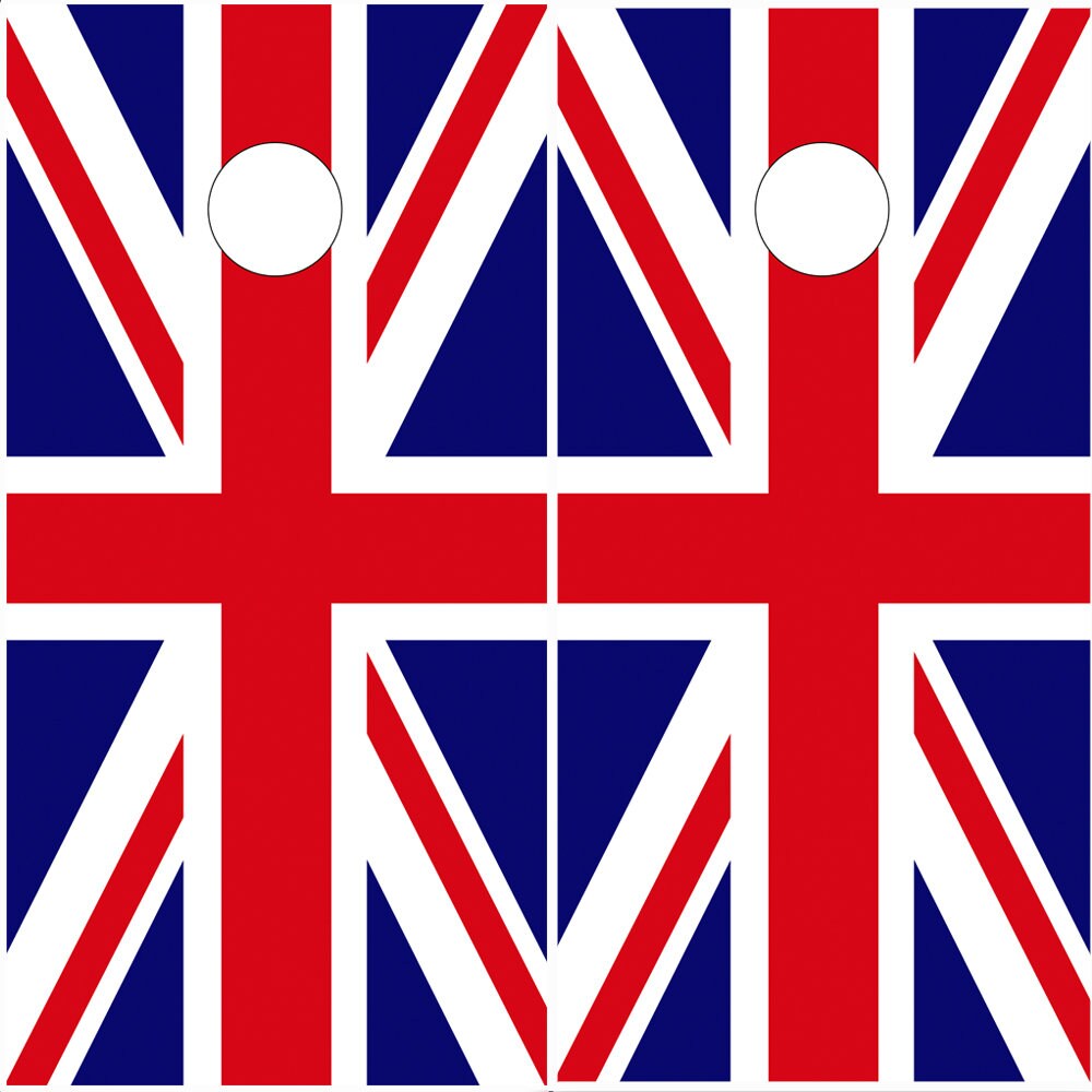 UNION JACK BRITISH Flag Cornhole Wraps Cornhole Decals 2 Adhesive Vinyl ...