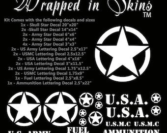 Army Star Military WWII 5 Vinyl Decal Window Sticker - Etsy