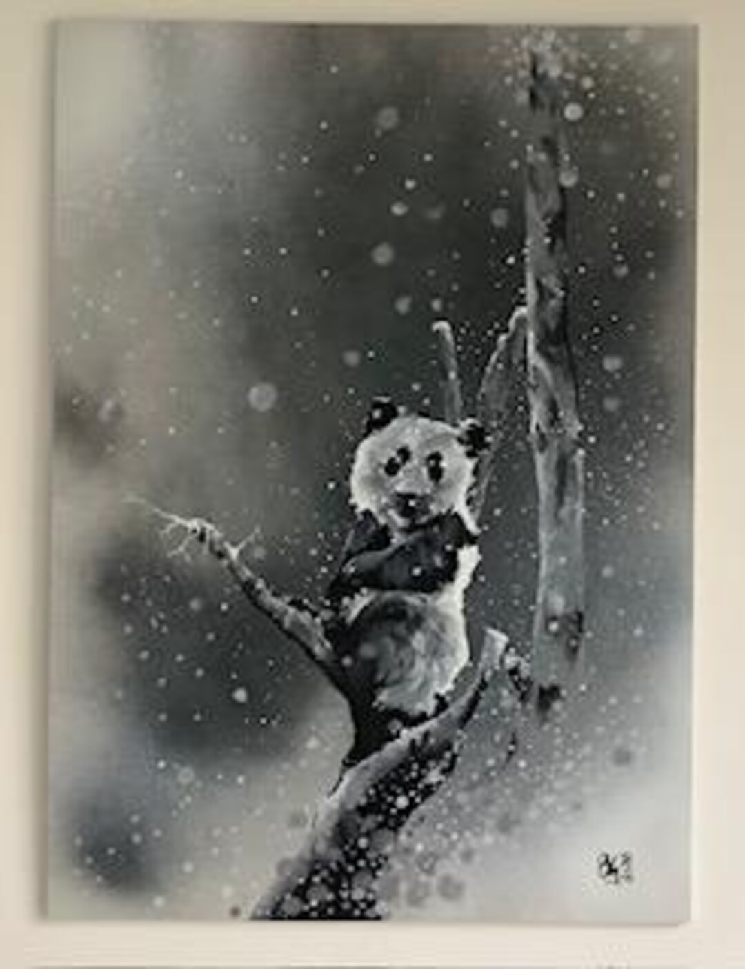 Original Black and White Panda Artwork – Contemporary Animal Art ...