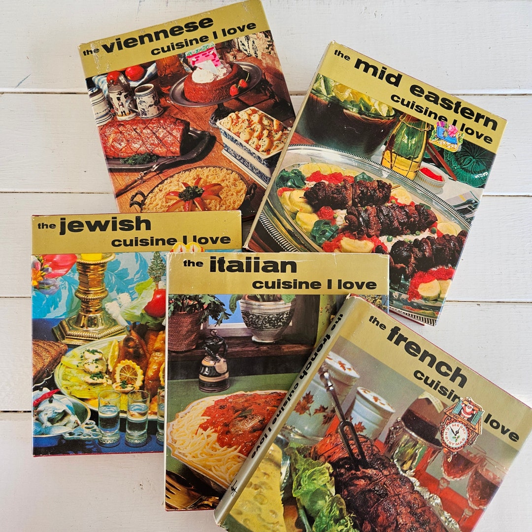 Cuisine I Love, Set of 5 Vintage Retro Cookbooks 1970s - Italian French ...