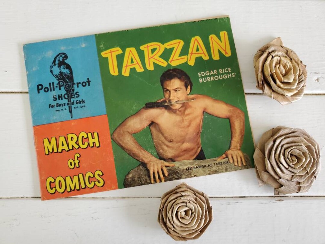 Tarzan Comic Book - Vintage Poll-parrot Shoes Promo Advertisement ...