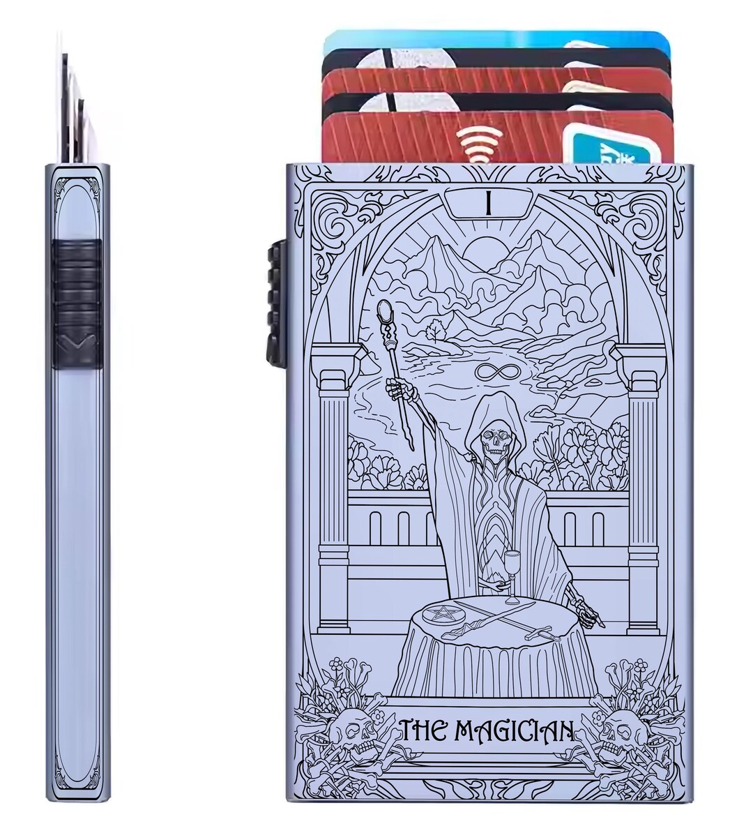 The Magician I - Tarot Card Design Wallet, RFID Blocking Auto Popup ...