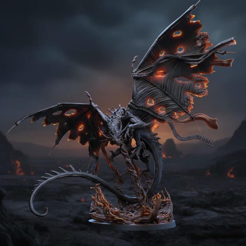 Undead Dragon Model - Etsy