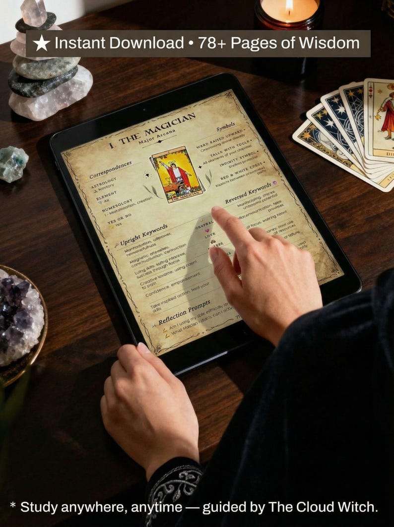 78 Tarot Card Meanings Study Guide Printable | Tarot Cheat Sheet ...