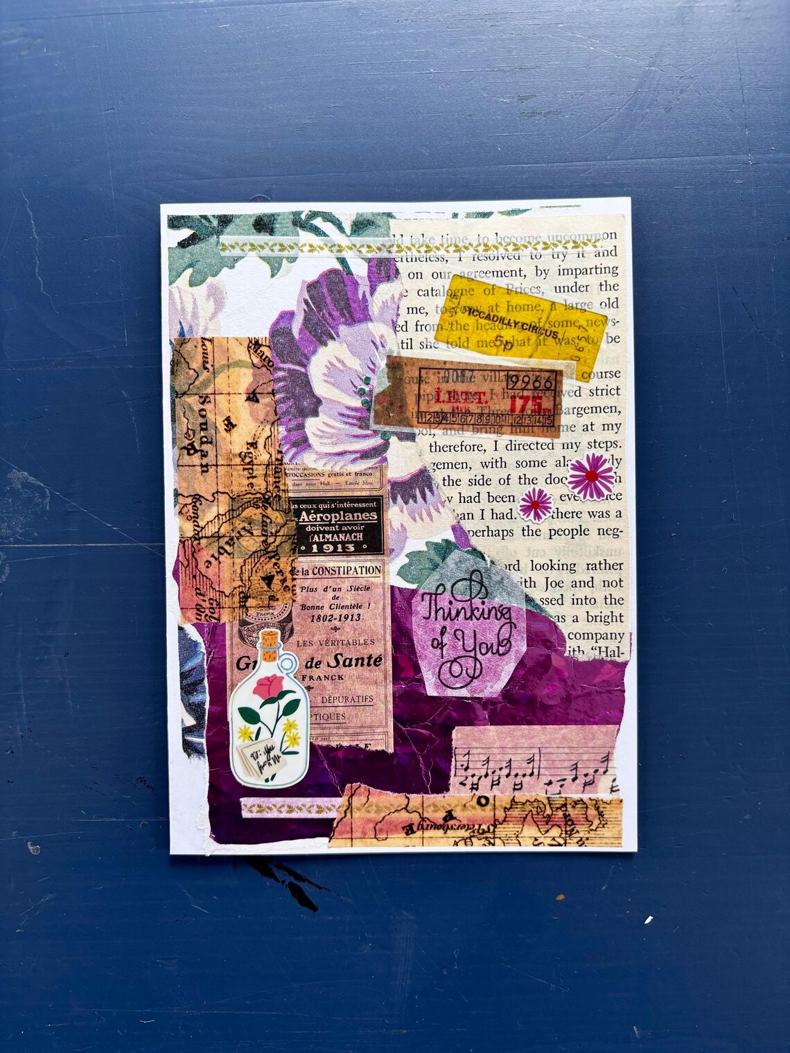 Handmade Greeting Cards | Collage Cards | Thinking of You Cards With ...