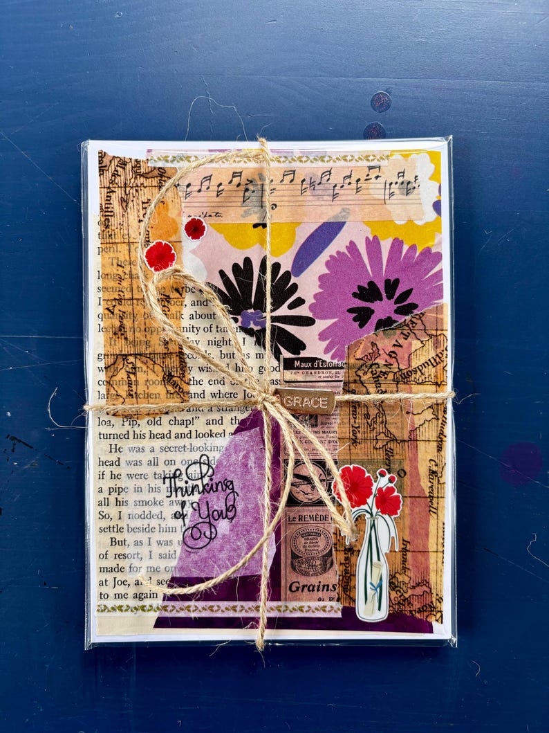 Handmade Greeting Cards | Collage Cards | Thinking of You Cards With ...
