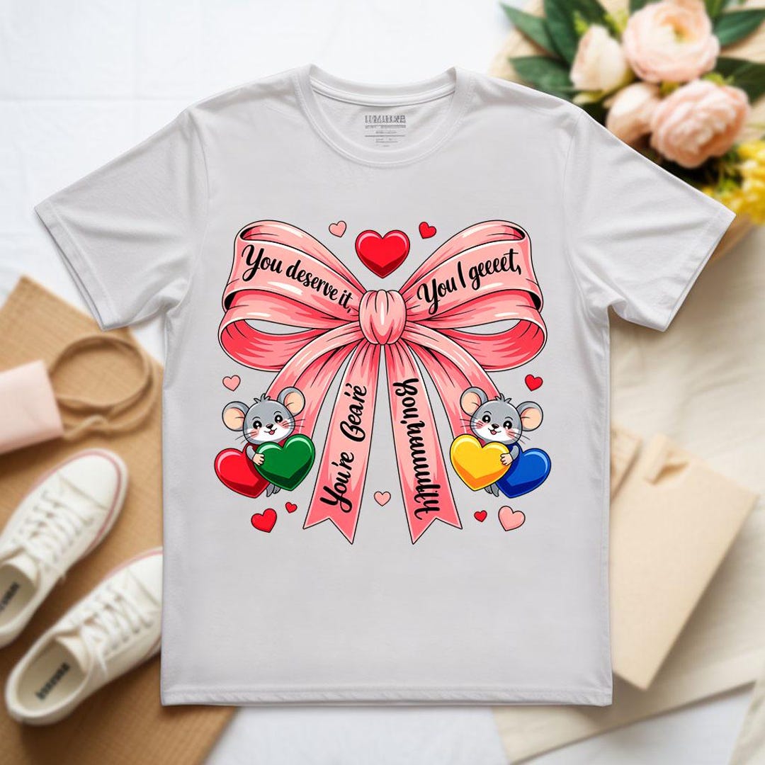Valentine Mice Bow PNG, Sweet Love Design (digital Download) - Etsy
