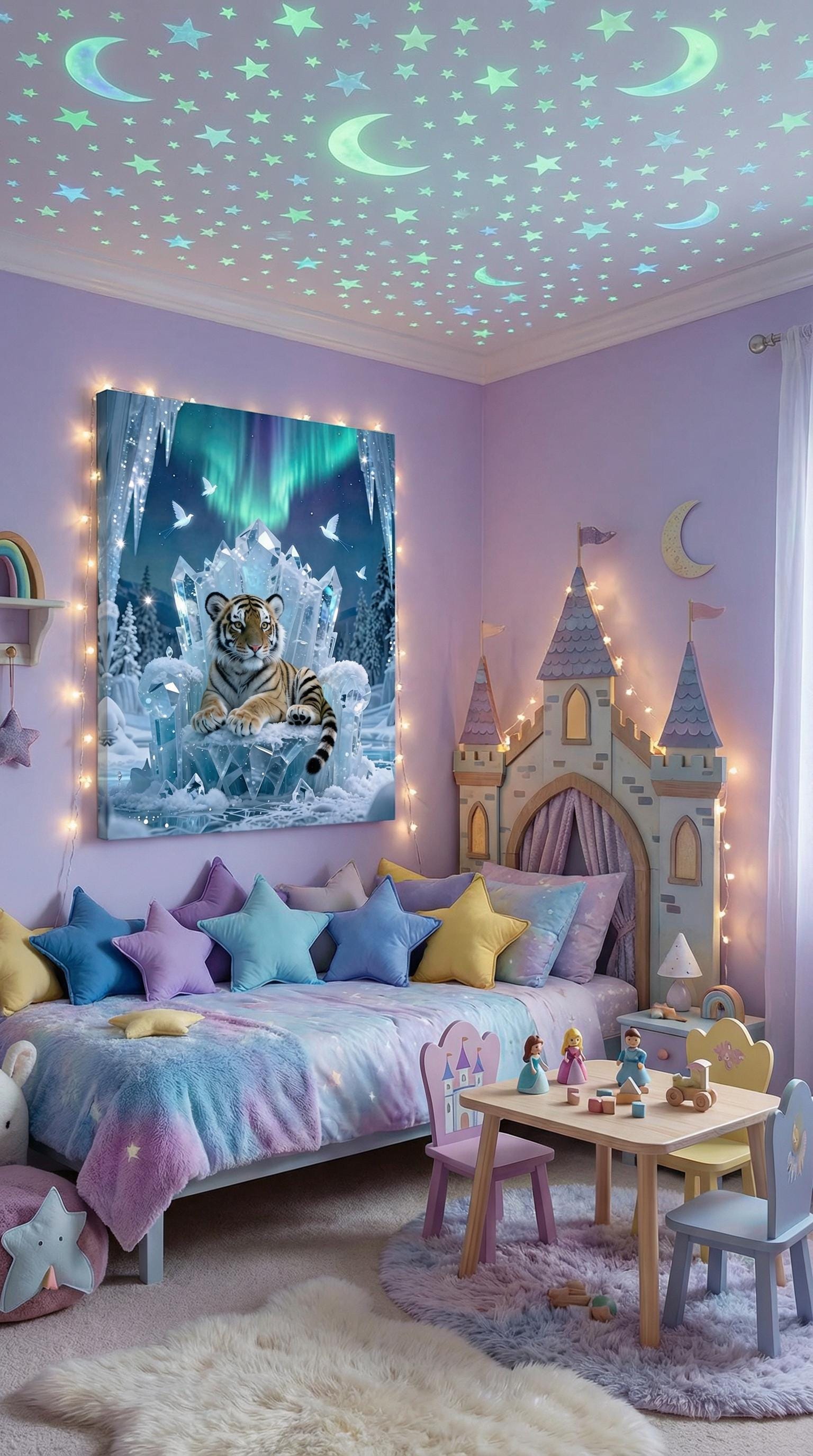Aurenyx • Plush Tiger Cub Ice Guardian | Aurora Throne Fantasy Nursery ...