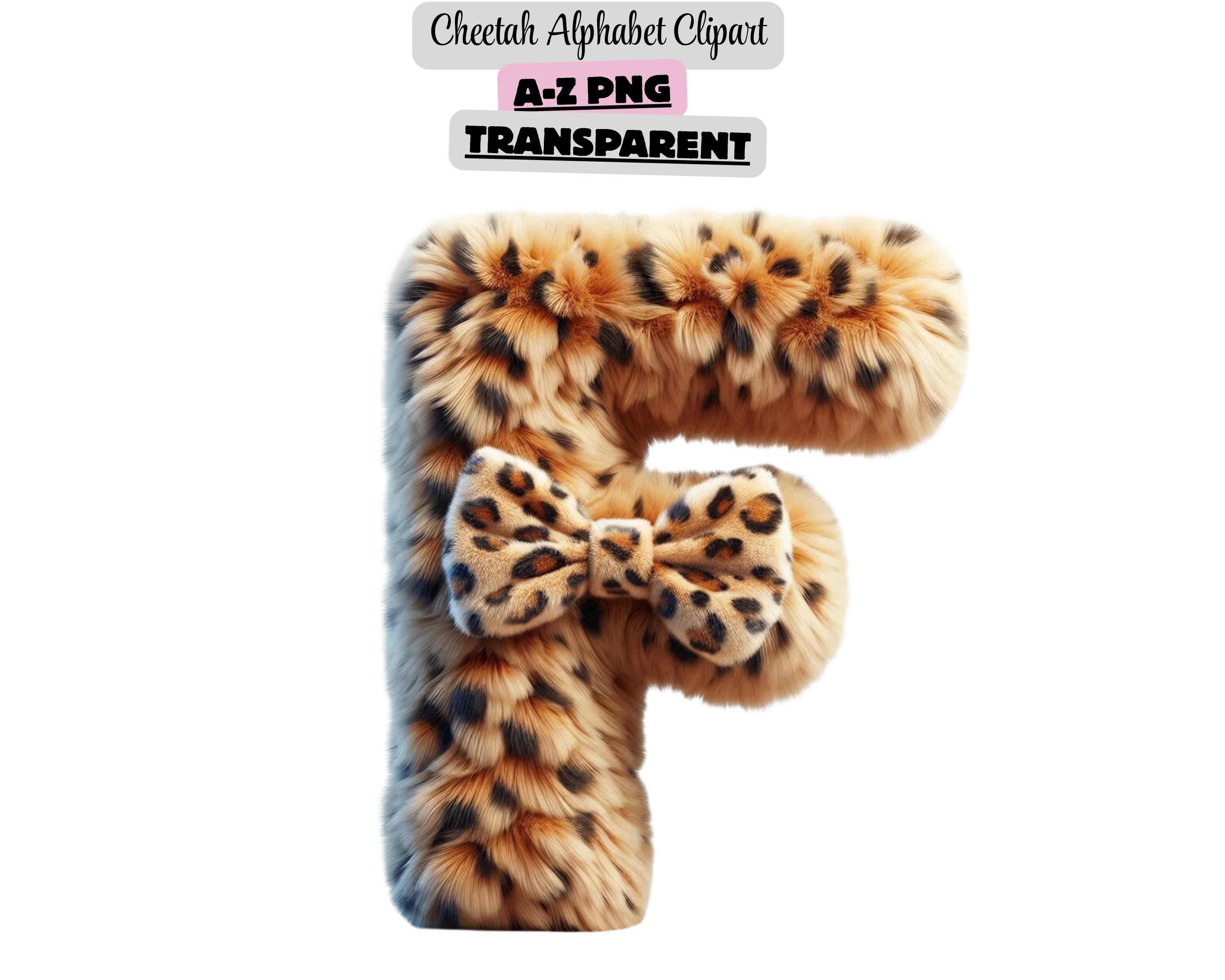 Animal Print Alphabet Clipart, Leopard Cheetah, Watercolor Letters ...