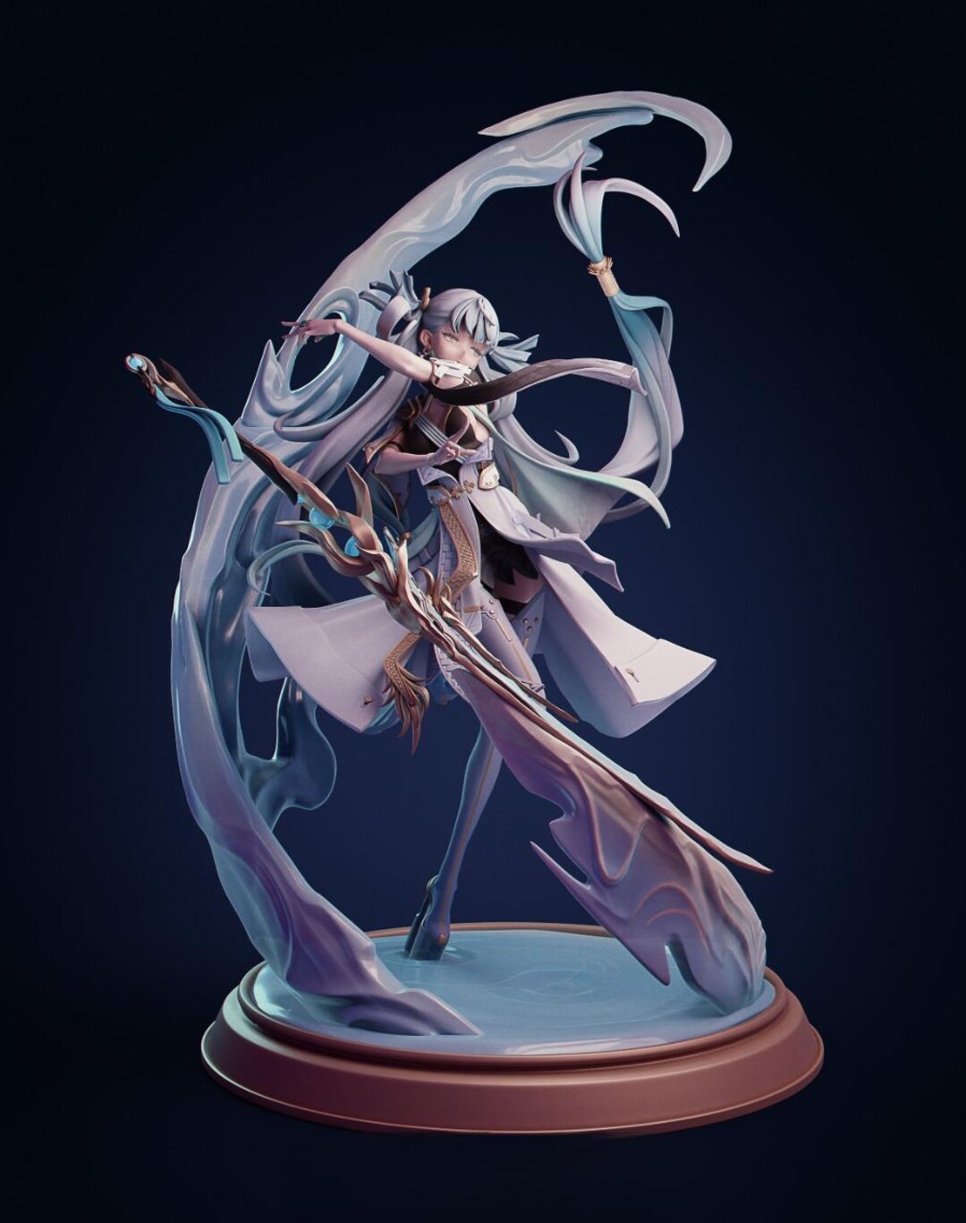 Jinhsi STL Anime Girl 3D Print Model High Detail Figure for Resin & FDM ...
