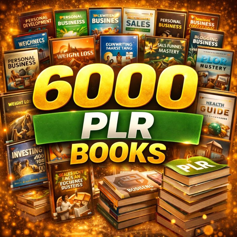 6000+ PLR Books Bundle | Resell Rights Digital Library - Etsy UK