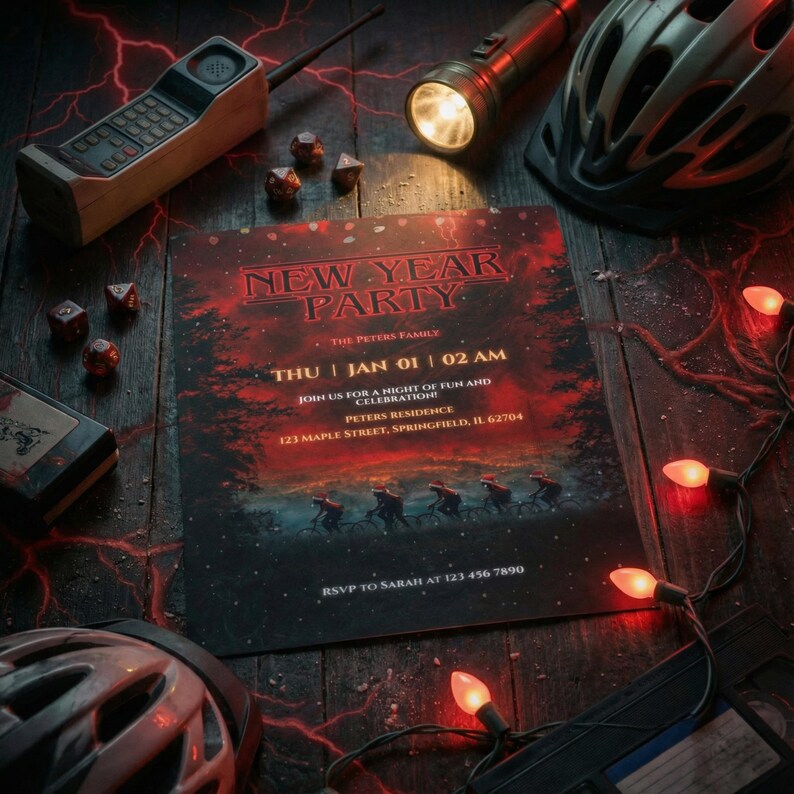 Stranger Things Party Invitation Template, Printable & Animated ...