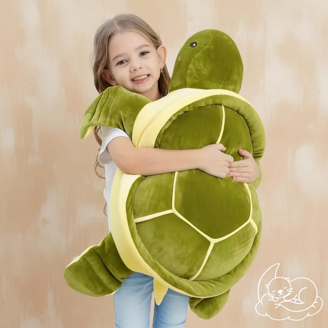 Giant Turtle Plushie · Large Sea Turtle Stuffed Animal · Cozy Hugging ...
