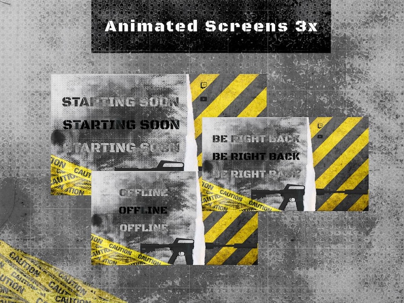 Tactical Shooter Twitch Overlay, Military FPS Stream Package, Warzone ...