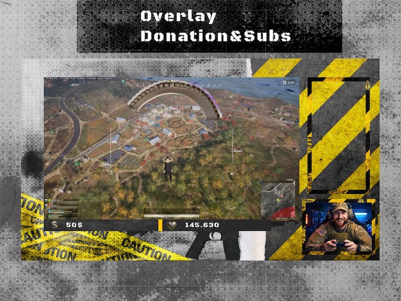 Tactical Shooter Twitch Overlay, Military FPS Stream Package, Warzone ...
