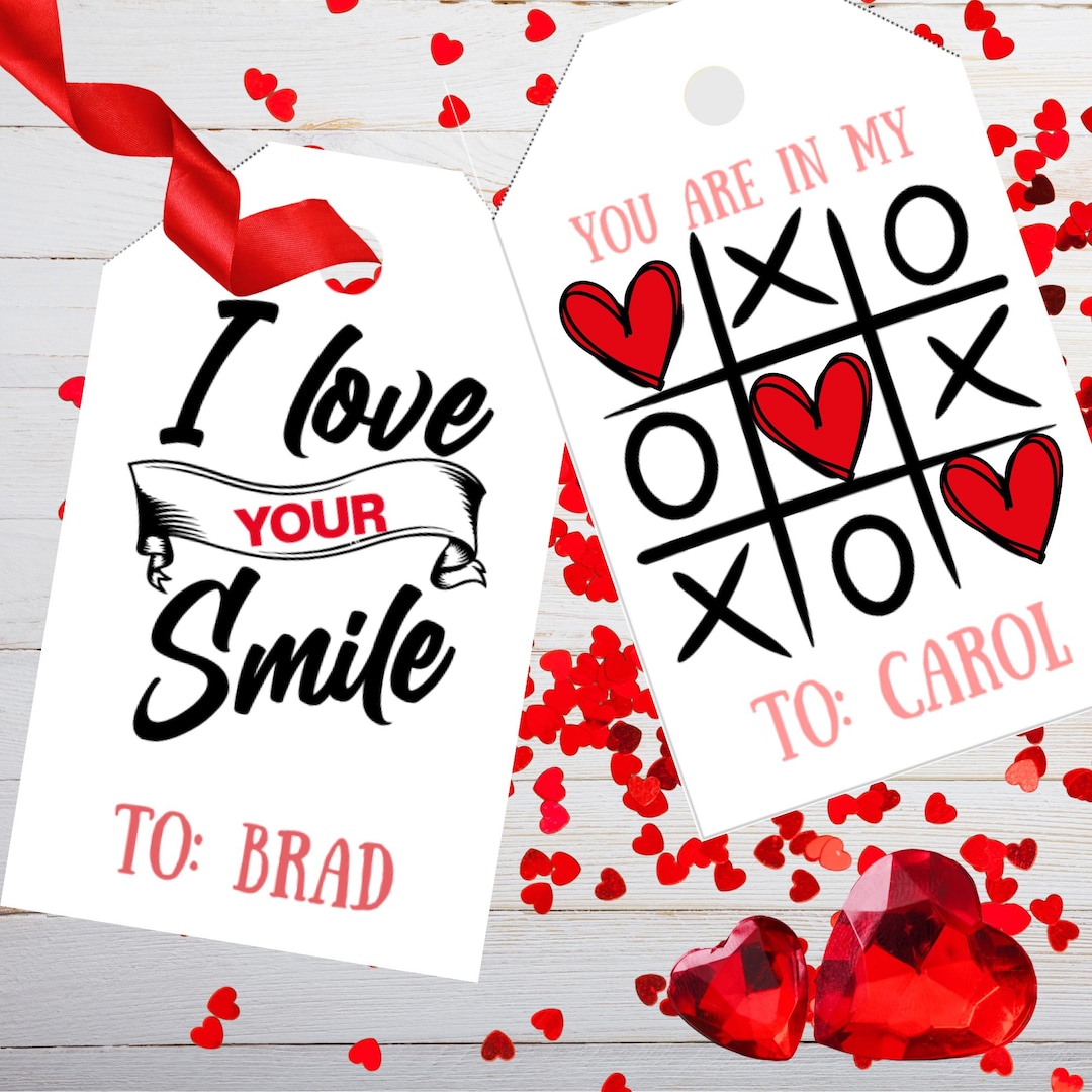 Editable Valentine Gift Tags, Classroom Printable (canva Template ...