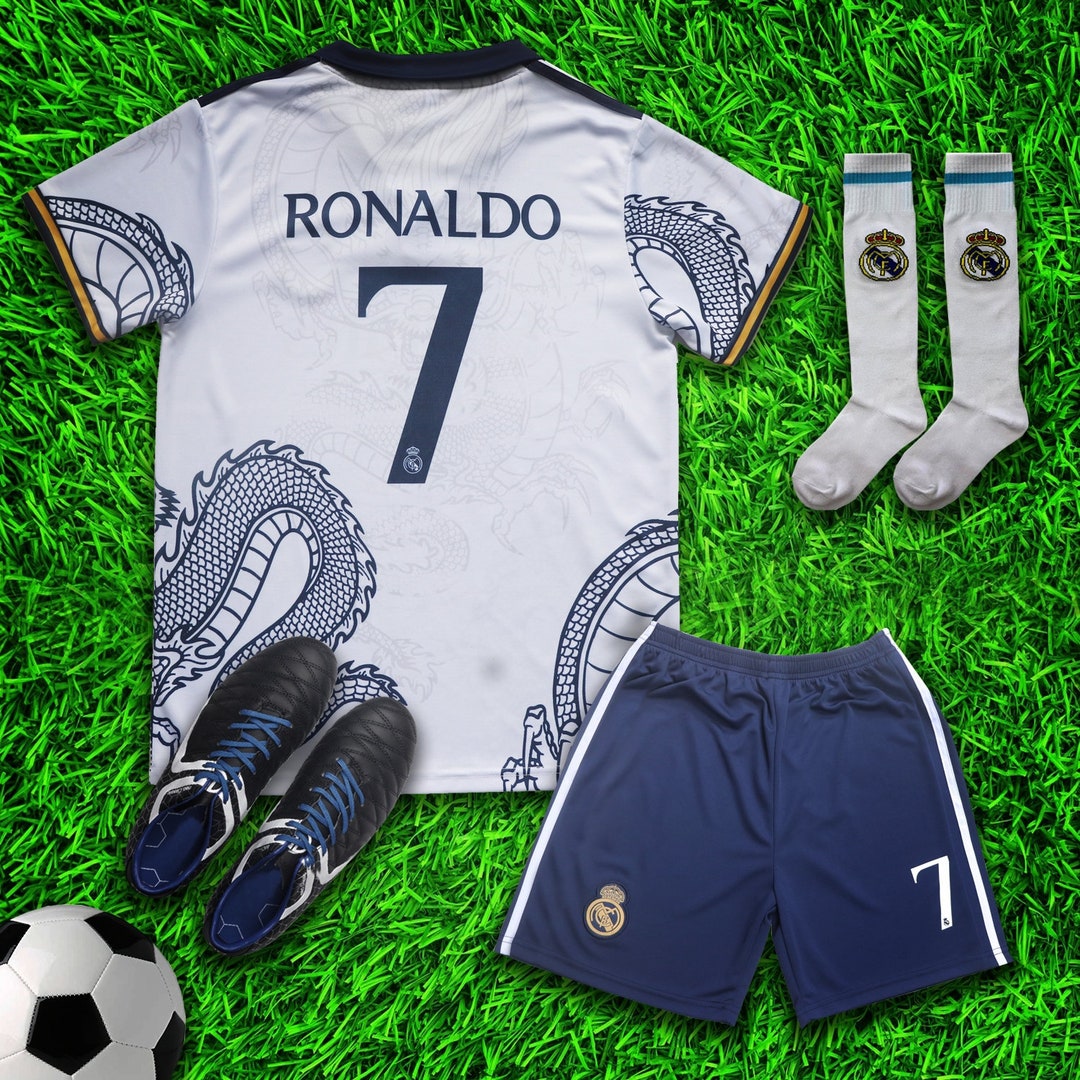 Madrid Ronaldo 7 White Dragon Limited Special Edition Soccer Jersey Kit ...