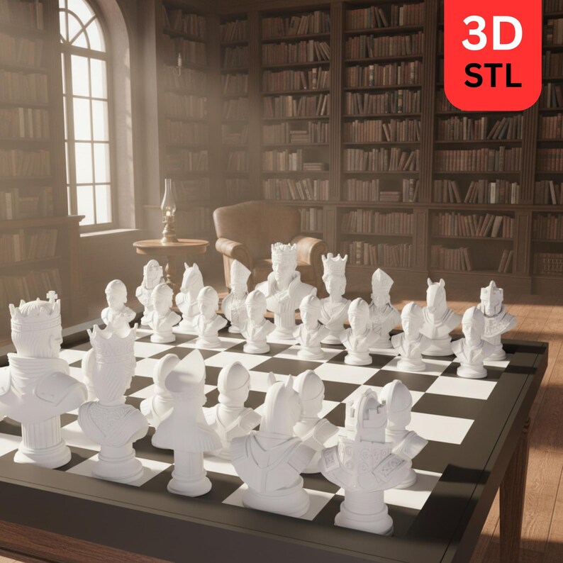 Fantasy Chess Set STL | Royal Kingdom 3D Printable Board Game - Etsy