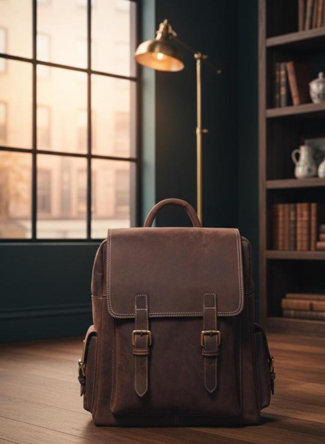 Personalized Leather Backpack | Handmade Travel Rucksack | 15” Laptop ...