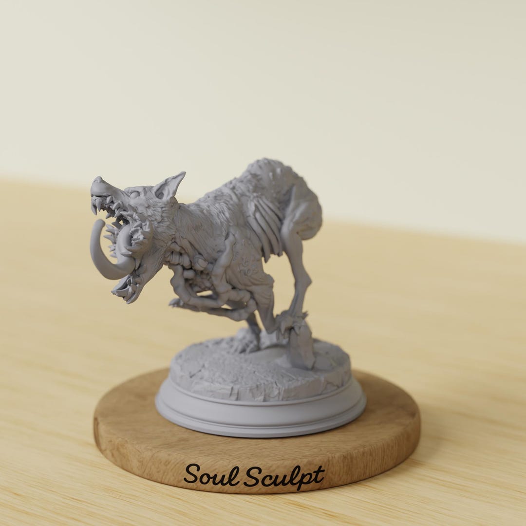 Shapeshifter Blood Hound Monster Miniature 28mm 32mm | Dnd D&D ...