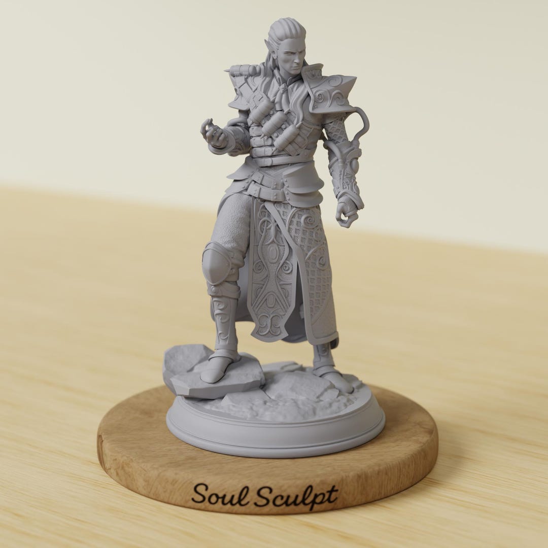 Elf Arcane Artificer Miniature | Alchemist NPC | 28mm 32mm | Dnd D&D ...